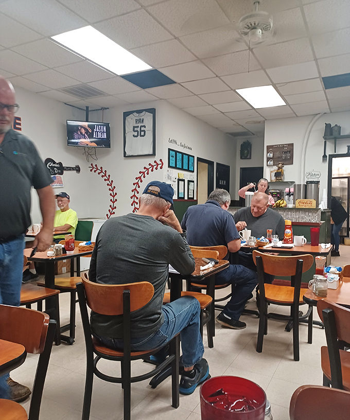 The morning crowd at Charlie's &ndash; a cross-section of Lakeland life sharing coffee, conversation, and the universal language of good food in comfortable surroundings.