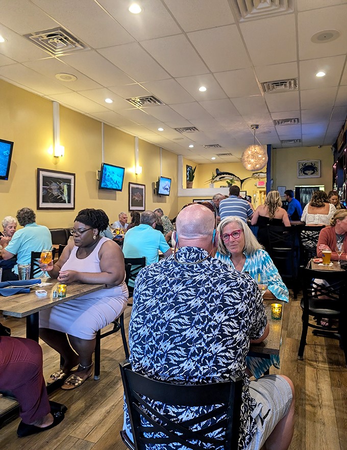 A packed house of happy diners proves the universal truth: when seafood is this good, people will find you, strip mall location be damned.