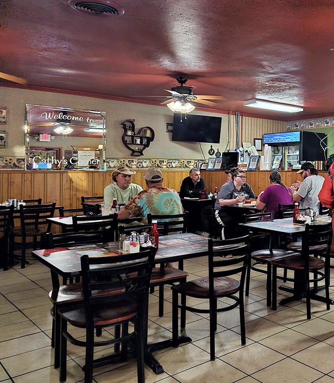 The dining room buzzes with the symphony of forks against plates and conversation&mdash;the universal soundtrack of a community breakfast spot done right.