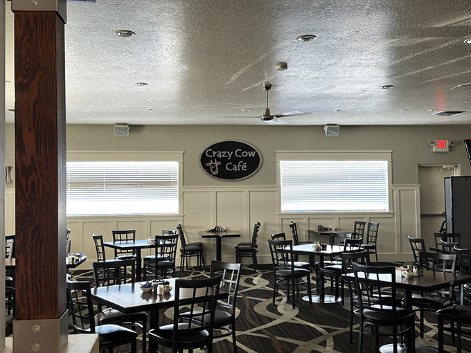 The dining area whispers "come, sit, stay awhile" with its simple elegance and promise of conversations that linger longer than the meal itself.