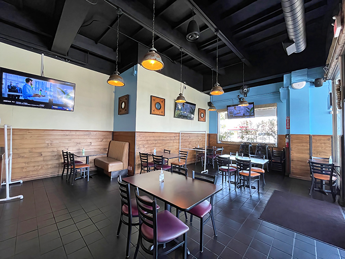 The dining room strikes that perfect balance between "nice enough for a date" and "casual enough to wear your favorite t-shirt."