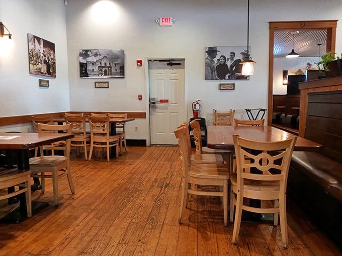 Historical photos on the walls and warm wooden floors create that "been here forever" vibe that makes first-timers feel like regulars.