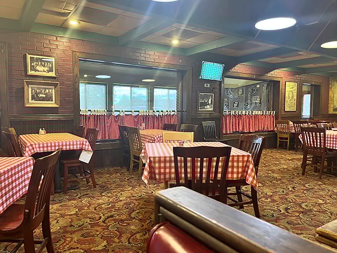 Red checkered tablecloths and wood paneling&mdash;not designed by an Instagram influencer, but by decades of happy diners.