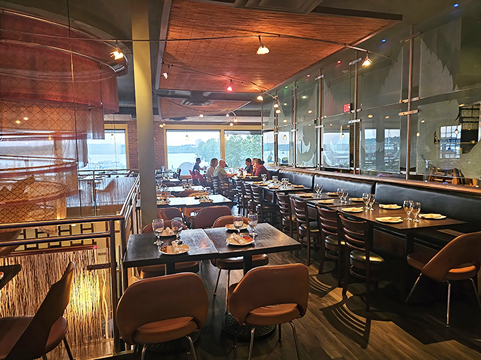 The dining room manages that rare feat: sophisticated enough for special occasions, comfortable enough for Tuesday night takeout indecision.