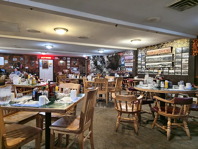 The dining room at Gwennie's feels like Alaska's living room&mdash;comfortable, unpretentious, and ready for serious eating business.