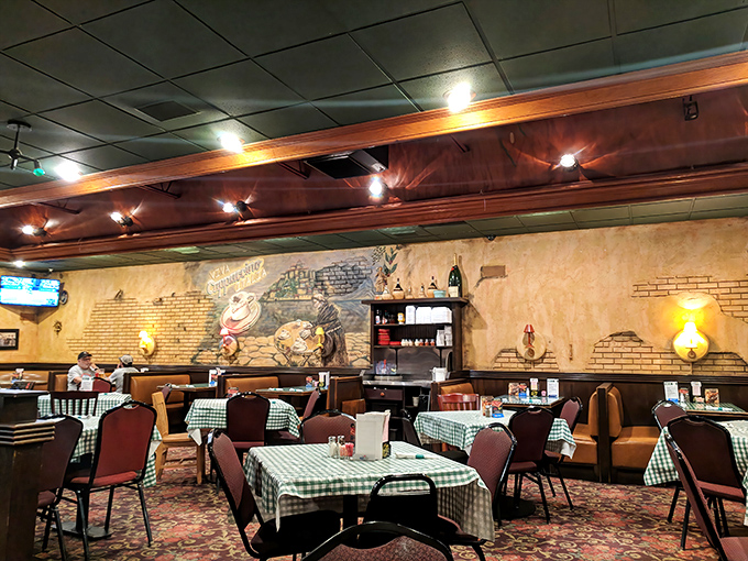 Classic green-checkered tablecloths and comfortable seating&mdash;where countless "remember when" conversations have unfolded over decades of dining.