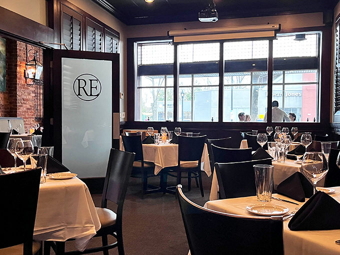 The dining room's elegant simplicity lets you focus on what matters: the food and whoever's lucky enough to be sharing it with you.