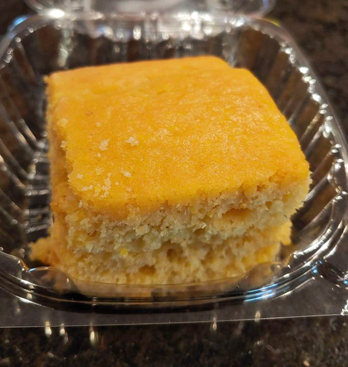 Cornbread that looks like sunshine on a plate. One bite of this golden square and you'll understand why it deserves its own spotlight.