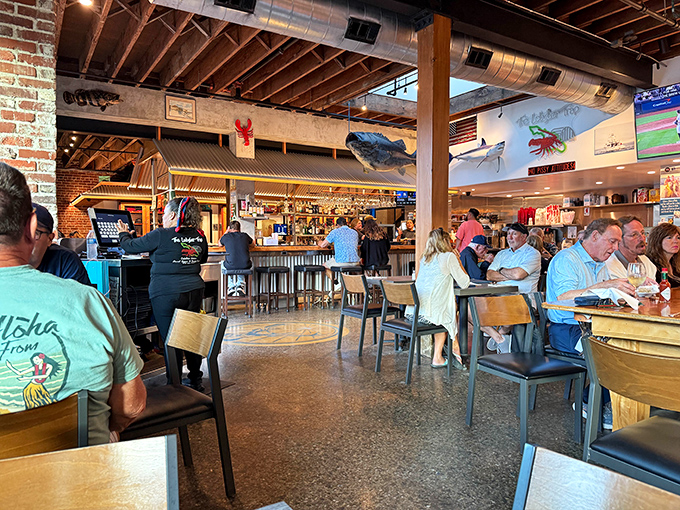 The dining room buzzes with the sound of happy eaters. Those exposed beams overhead? They've witnessed countless "Oh my God" first bites.