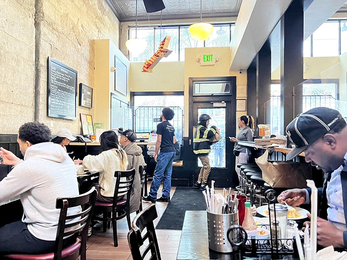 The dining room buzzes with the happy sounds of people discovering what real soul food tastes like in California.