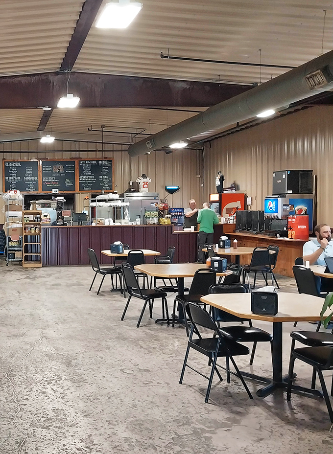 A dining room where conversations about football, weather, and the merits of different wood for smoking happen over trays of Texas' finest barbecue.