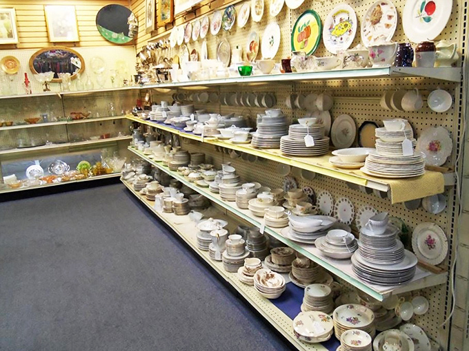 Enough dishes to host every church potluck in Norfolk simultaneously &ndash; mismatched sets welcome here.