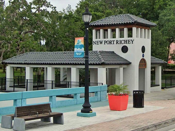 Downtown New Port Richey's architectural character speaks of a Florida that values its past. The Mediterranean revival style adds European flair without airfare.