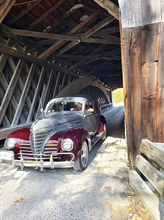 Talk about a perfect photo op! This vintage beauty meeting that vintage beauty&mdash;a marriage of American craftsmanship spanning different centuries.