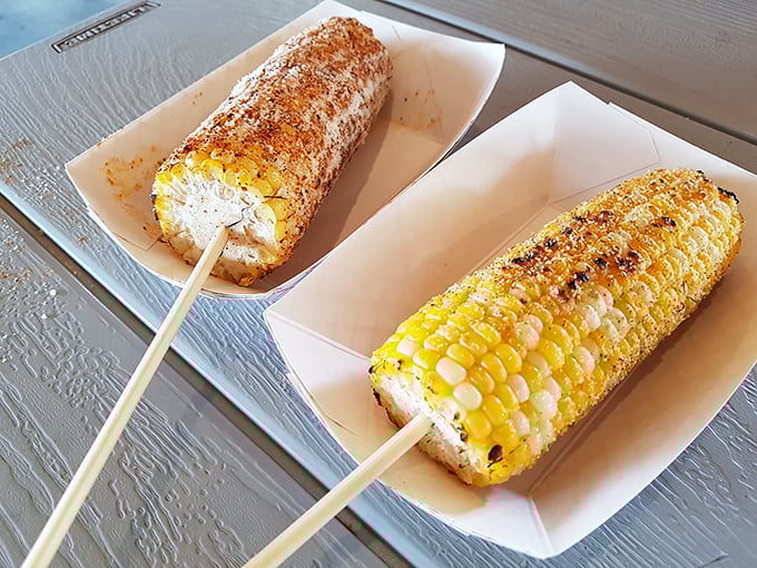 Island-style elote that proves Giovanni's neighbors have game too. The North Shore food scene offers delicious diversions while you wait in line.
