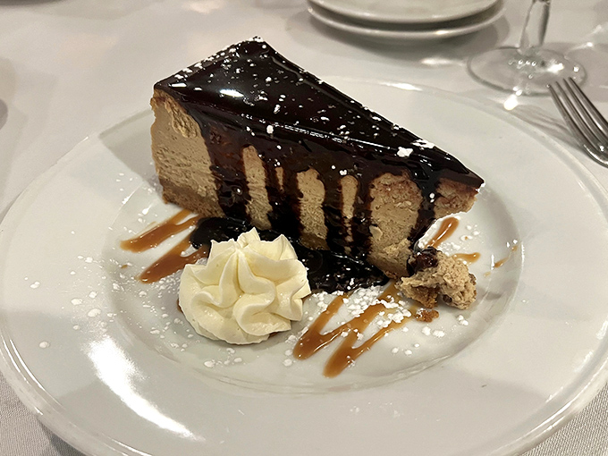 This espresso cheesecake with its glossy chocolate top layer isn't just dessert &ndash; it's the grand finale your taste buds have been waiting for.