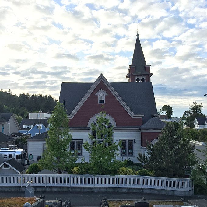 This historic church stands as a testament to faith and craftsmanship. Its steeple reaches skyward like a Victorian exclamation point punctuating Ferndale's skyline.
