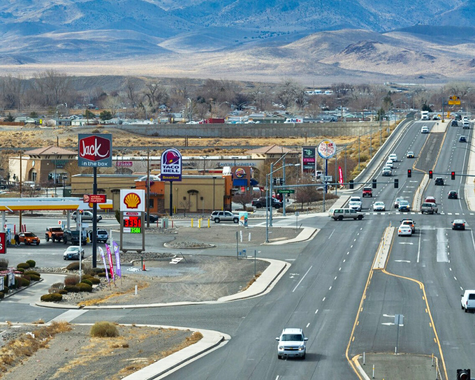 Where highway meets convenience. Fernley's commercial district provides essential services without the traffic nightmares of larger cities.