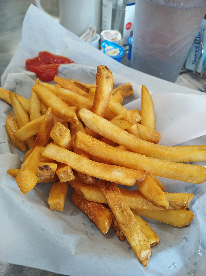 Golden fries that achieve that mythical balance&mdash;crispy exterior, fluffy interior&mdash;making you wonder why you ever settled for drive-thru imposters all these years.