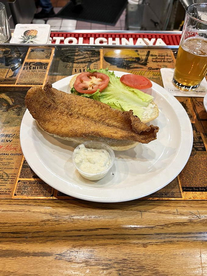 This catfish sandwich isn't just lunch&mdash;it's a Southern vacation between two pieces of bread, with a cold beer as your travel companion.