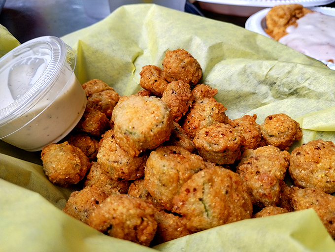 Fried okra nuggets that could convert even the most stubborn vegetable skeptics. Crispy outside, tender inside&mdash;the way nature intended.