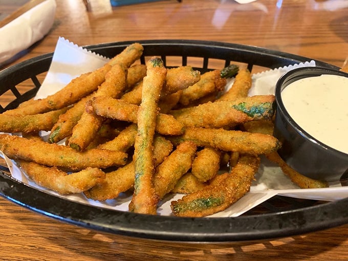 These aren't ordinary green beans&mdash;they're crispy, golden vessels for delivering ranch dressing to your taste buds with maximum efficiency.