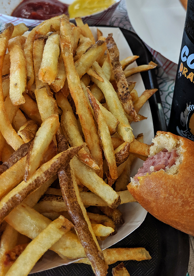 Hand-cut fries with that perfect skin-on rustic quality&mdash;the supporting actors that sometimes steal the whole culinary show.