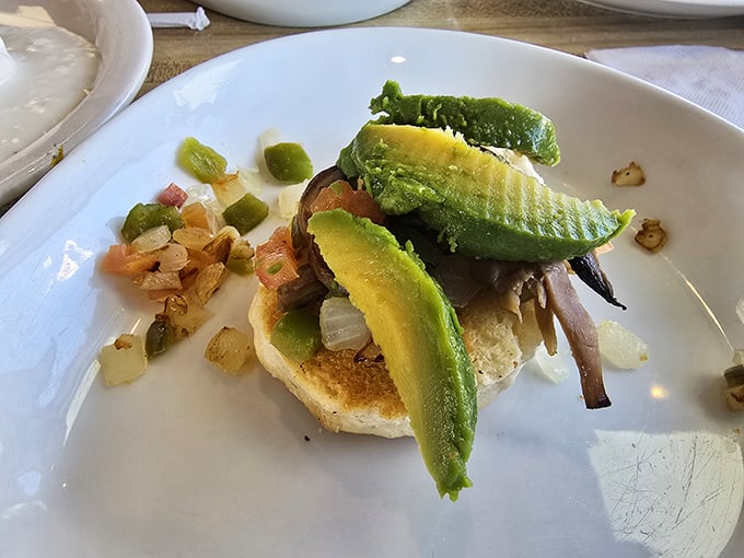 Garden fresh ingredients prove vegetables belong at breakfast too – a colorful ensemble cast supporting the star of the morning show.
