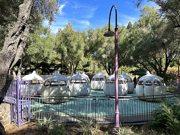 These garlic-shaped pods aren't just a nod to Gilroy's famous crop&mdash;they're proof that even vegetables can be transformed into whimsical amusement rides.