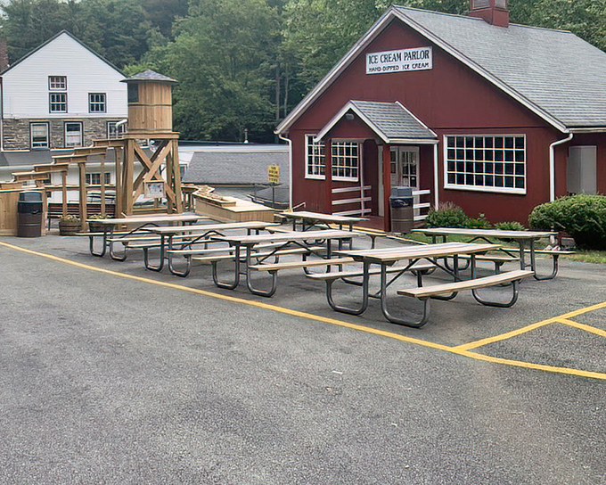 The ice cream parlor proves that the best way to follow up a subterranean adventure is with a double scoop of something sweet.