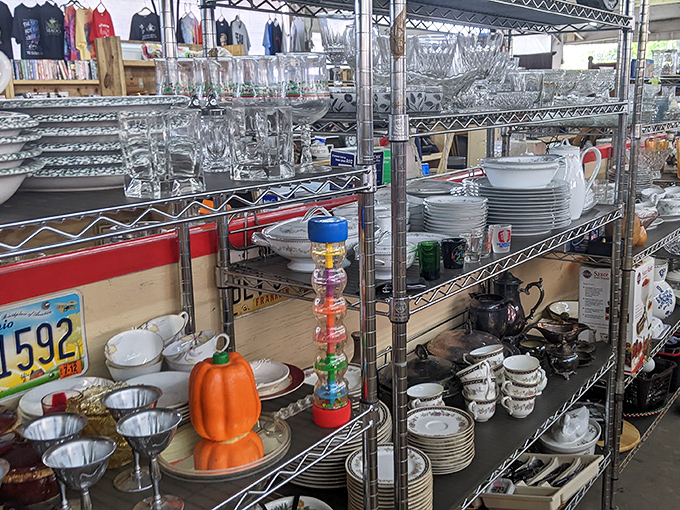 Glassware galore! From everyday dishes to vintage treasures, this stall has everything you need to set a table that would impress even your judgmental mother-in-law.