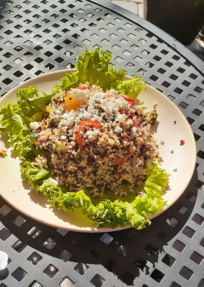 This isn't just quinoa, it's a Mediterranean vacation on a plate &ndash; bright tomatoes, feta, and greens making healthy eating feel like an indulgence.