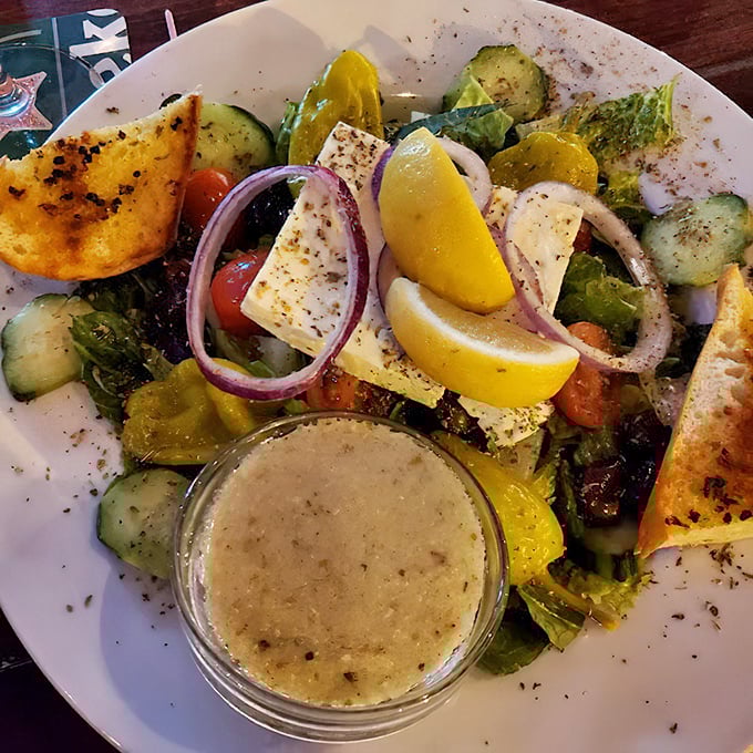 This Greek salad with its bright vegetables and generous feta doesn't just feed you&mdash;it transports you to a Mediterranean coastline without the airfare.