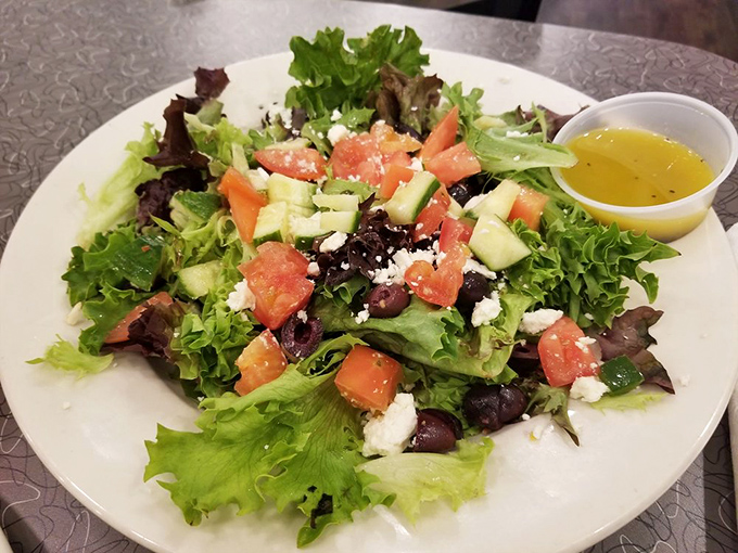 Even the salads at this temple of comfort food deserve respect&mdash;this Greek creation brings Mediterranean sunshine to Beale Street with every crisp, feta-topped bite.