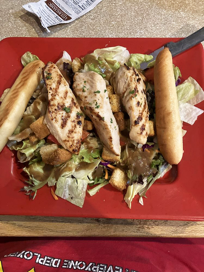 A chicken salad that doesn't apologize for being on a seafood menu &ndash; sometimes your dining companion just doesn't understand the ocean's bounty.