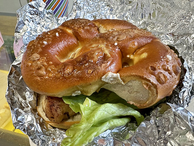 The perfect marriage of pretzel and sandwich&mdash;a golden-brown pretzel roll embracing its destiny as the ideal vessel for delicious fillings.