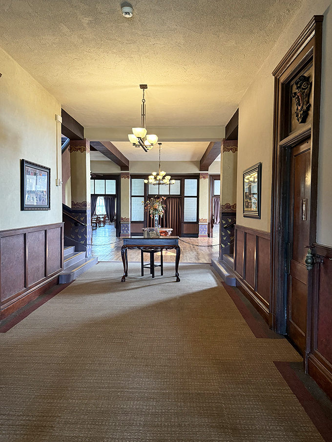 Hallways that whisper secrets of the past connect the castle's many rooms. That polished wood has reflected a century of footsteps and perhaps a ghost or two.