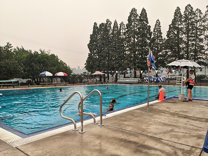 Susanville's community pool offers summer refreshment against a backdrop of towering pines &ndash; proving you don't need ocean access for California water fun.