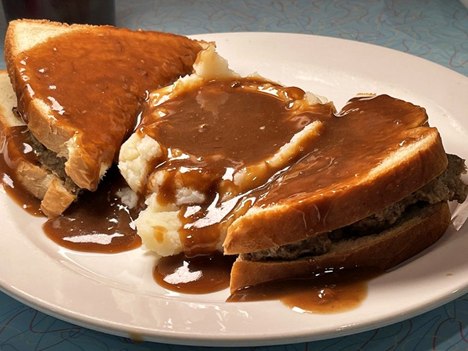 The hot meatloaf sandwich proves that comfort food doesn't need to be complicated to be extraordinary.