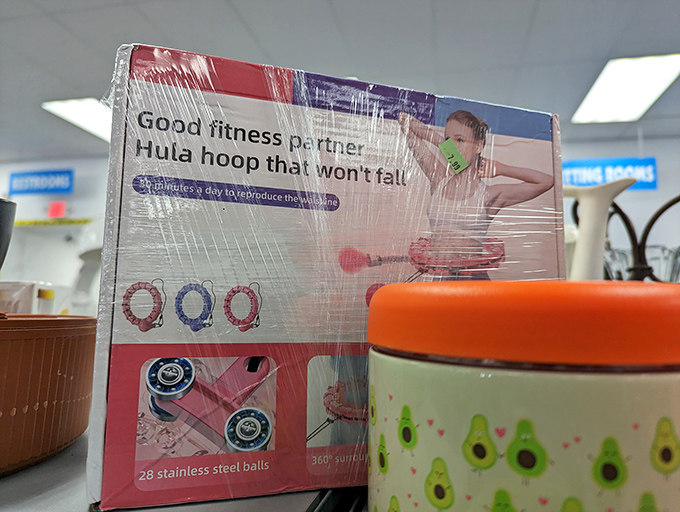 That hula hoop promises fitness fun without the gym membership, though your hips might need some convincing first.