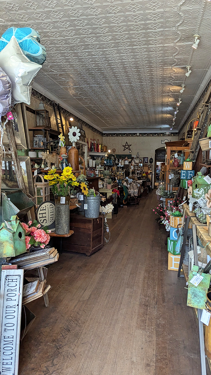 Looking down this wooden-floored corridor is like peering through a kaleidoscope of Americana &ndash; each turn revealing another perfectly arranged vignette. 