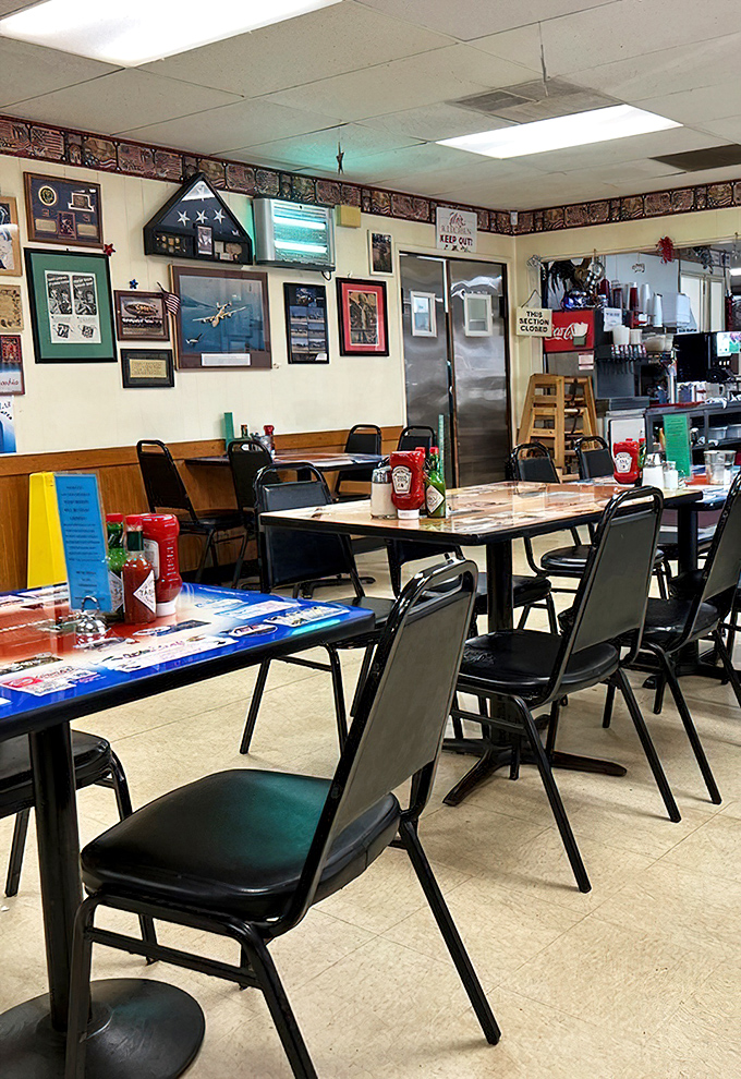 Aviation memorabilia meets comfort food haven &ndash; Flo's dining room is where hungry pilots and civilians alike find their happy place.