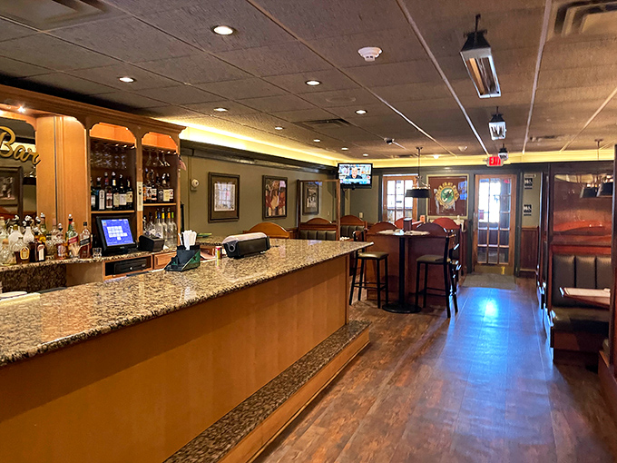 The bar area strikes that perfect balance between "neighborhood watering hole" and "family restaurant"&mdash;welcoming without being too rowdy.