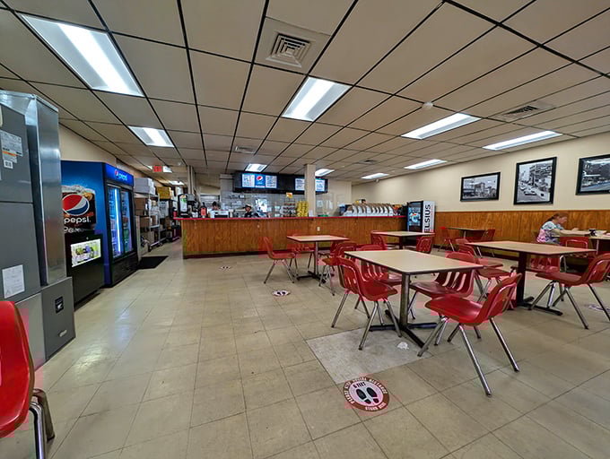 The dining room feels like America's collective memory of lunch counters &ndash; unpretentious, functional, and somehow more comforting than any high-end restaurant could ever be.