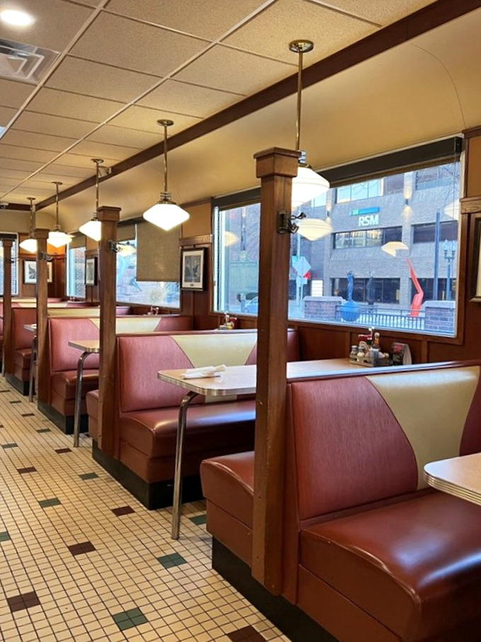 These booths have witnessed first dates, family celebrations, and countless food comas. If they could talk, they'd probably say "please wipe me down."