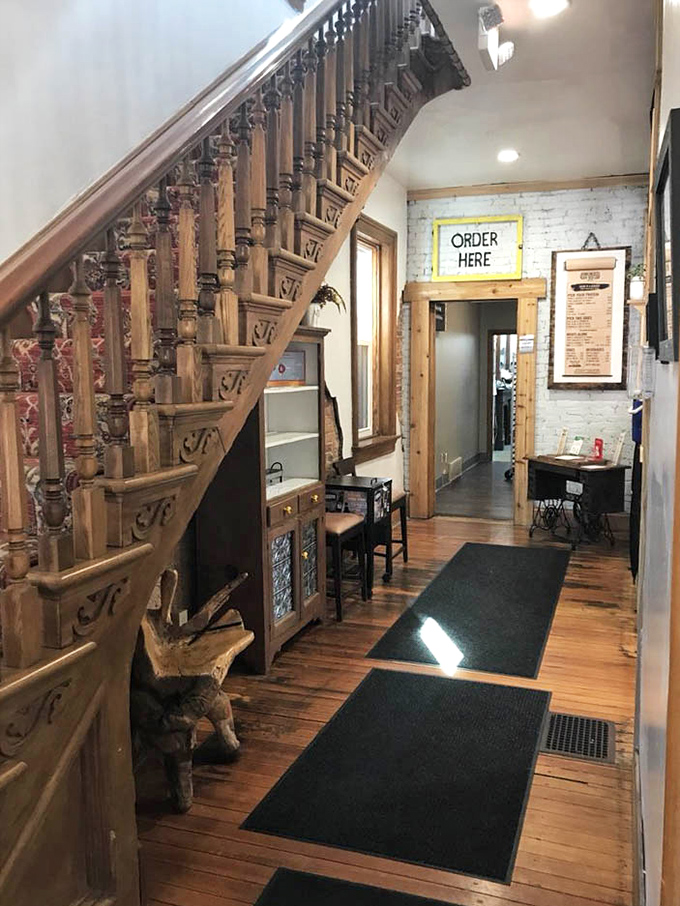 That ornate wooden staircase has witnessed countless barbecue epiphanies and the satisfied sighs of customers who've found their meat match.