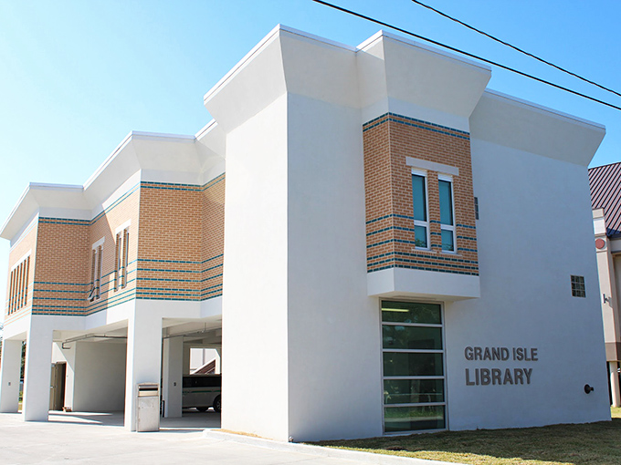 The modern library proves this island community values education as much as it treasures its fishing heritage and coastal traditions.