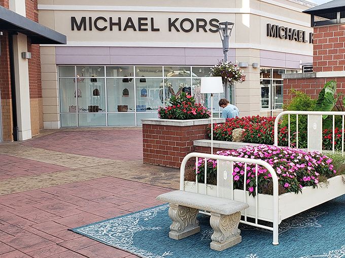 Michael Kors surrounded by vibrant flowers creates the perfect backdrop for that "I'm treating myself today" moment we all deserve occasionally.