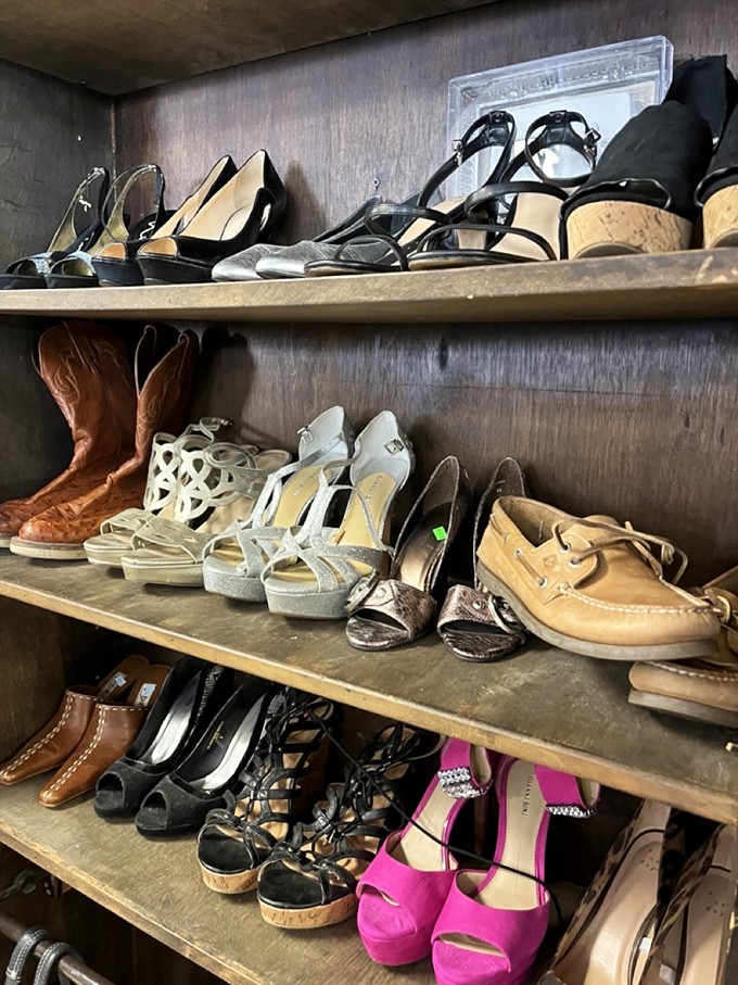 Cinderella had one fairy godmother; you have an entire wall of potential glass slippers. From practical flats to party-ready heels, footwear fantasies await.