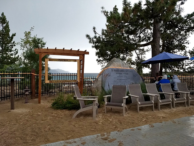 The Warren Edward Trepp Stage's waiting area&mdash;where even the chairs get a million-dollar view.